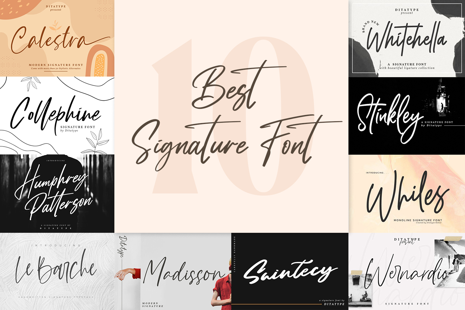 Top 10 Free Unique Signature Fonts You Should Try Out Now - Dita Type