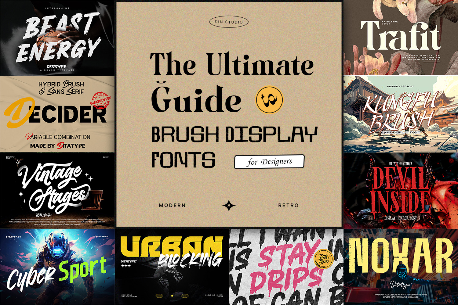 The Ultimate Guide to Brush Display Fonts for Designers