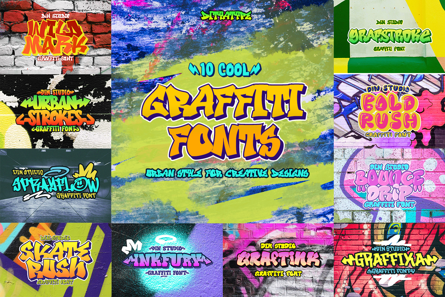 10 Cool Graffiti Font: Urban Style for Creative Designs - Dita Type