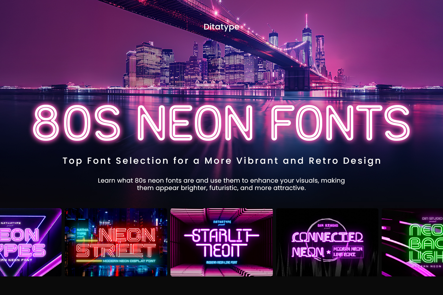 80s Neon Fonts: Top Font Selection for a More Vibrant and Retro Design ...